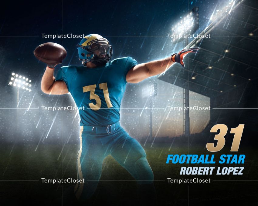 Football Star Template Photography