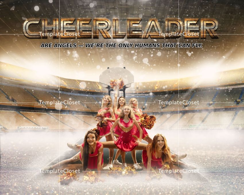 Cheerleader Are Angles Template Photography