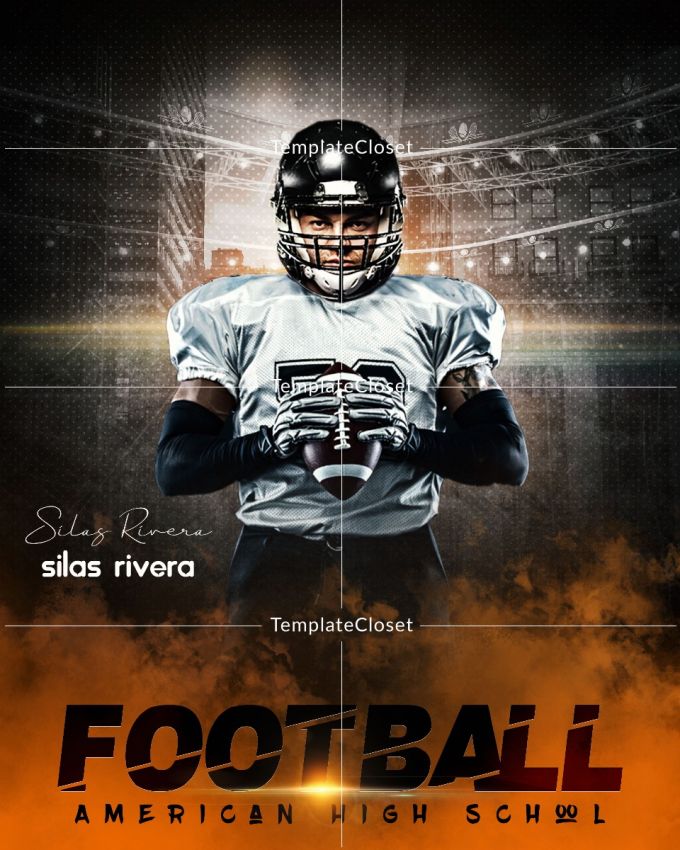 Silas Rivera Football Template Photography