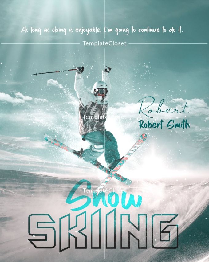 Robert Smith Snow Skiing Winter Sports Template Photography