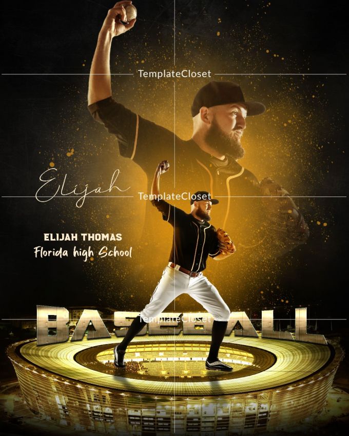 Elijah Thomas Baseball Photography Template