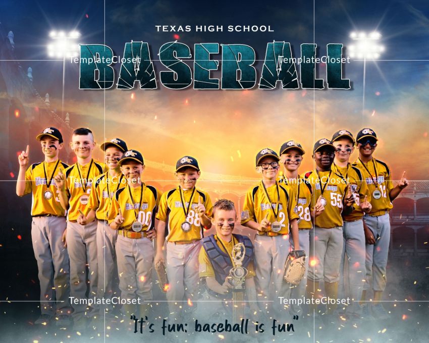 Baseball Team Photography Template