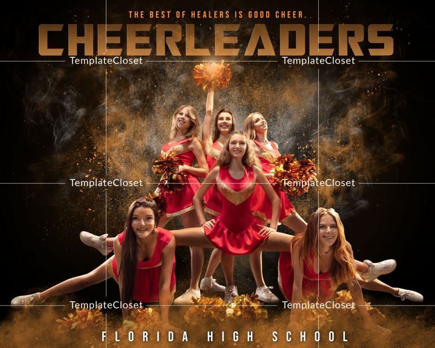Cheerleaders Dream Team Photoshop Template